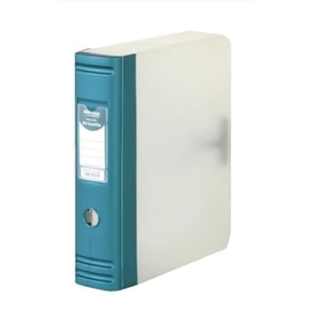 Hermes A4 80mm 2D-Ring Polypropylene Box File - Blue: Amazon.co.uk ...