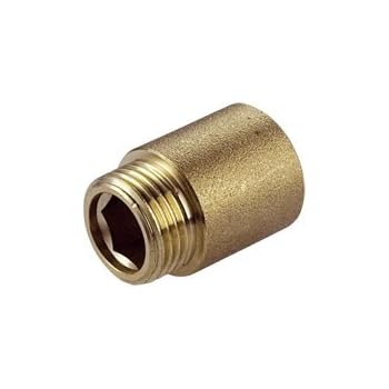 Radiator Valve Extension Round Brass EXTENSION NIPPLE 1/2" BSP (Brass ...