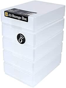 WestonBoxes A5 Plastic Craft Storage Boxes with Lids for Art Supplies ...