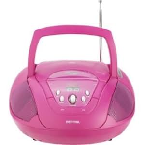 Pretty Pink CD Boombox (2608819): Amazon.co.uk: Kitchen & Home
