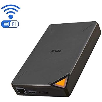 SSK 2TB Portable NAS External Wireless Hard Drive with Own Wi-Fi ...