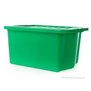 30 Litre Plastic Storage Boxes with Lids (Pack of 5) 46.5 x 35 x 25.5cm ...