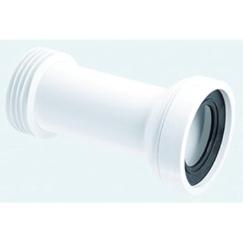 McAlpine WC-F26R Straight Flexible WC Connector, White: Amazon.co.uk ...