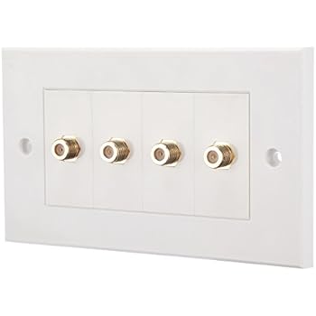 F Type Coax Faceplates: Amazon.co.uk: Electronics