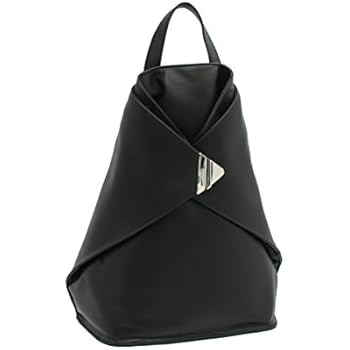 New girls/ladies gorgeous Visconti soft black leather backpack bag ...