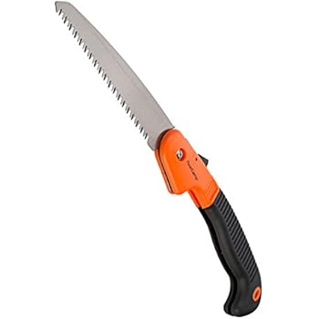 Fiskars Scie à élaguer pour bois vert, Lame rétractable, Grandes dents, Coupe tirante, Longueur ...