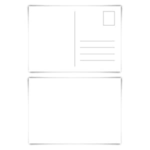 100 Blanko Postkarten DIN A6 148 x 105 mm Bilderdruckpapier 300 g/qm ...