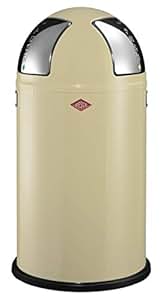 Wesco Push Two Powder Coated Steel Waste Recycling Bin, 50 Litre ...