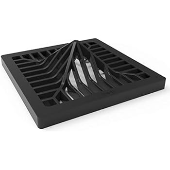 140mm 14cm Square Solid Metal Steel Black Gully Grid Heavy Duty Drain ...