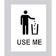 SIGN EVER™ Use Me Dustbin Sign Board Collage Office Signage Business ...