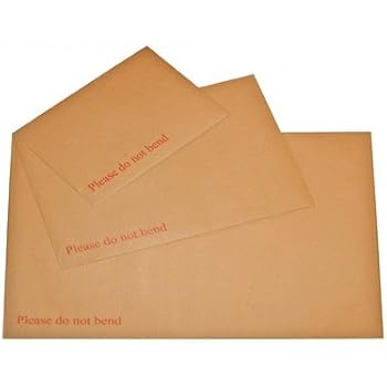100 Hard Board Backed Envelopes Please Do Not Bend Size A5 - C5: Amazon ...