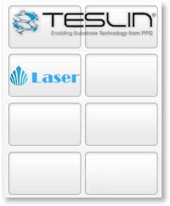 10 Pack of 8up Perforated Laser Teslin Synthetic Paper for ID Cards ...