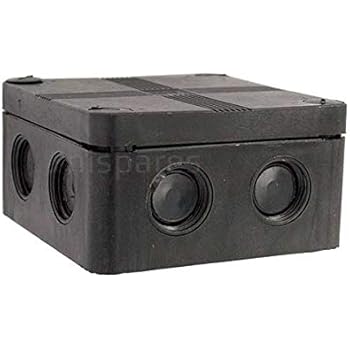 IP66 Black Weatherproof Outdoor / External Junction Box Complete With ...