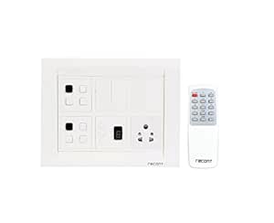 RECONT Remote Control 12 Module Switchboard for 6 Lights and 1 Fan with ...