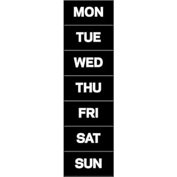 5 magnetische Wochentage / 13,5cm breit und 6cm hoch/Montag/Dienstag ...