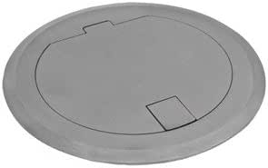 Einbau-Steckdose, rund, Edelstahl, Klappdeckel, Schutzkontakt, KLEIN ...