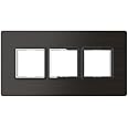 SEER 6 Modular switch board Plate, Black Chrome - Pack of 1|6 Module ...