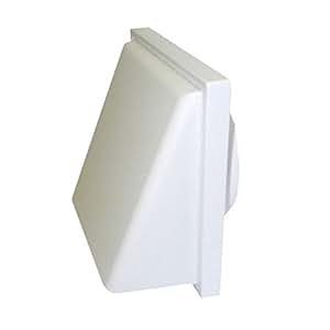 White Hooded Extractor Fan Vent Duct Grille Cowl with Back Draught ...
