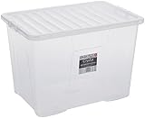 EXTRA LARGE CLEAR PLASTIC STORAGE BOX WITH LID 133 LITRE: Amazon.co.uk ...