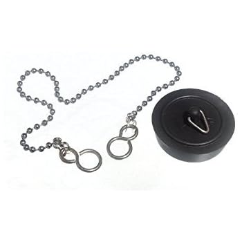 JAM2DAY Chrome Sink Plug And Long Chain for Sinks/Basins 1 1/2 Inch ...