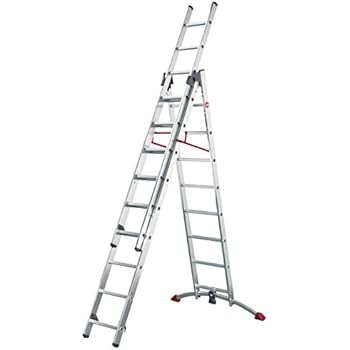 8 Rung Combi All-in-One Extension Ladder, Step Ladder & Free Standing ...