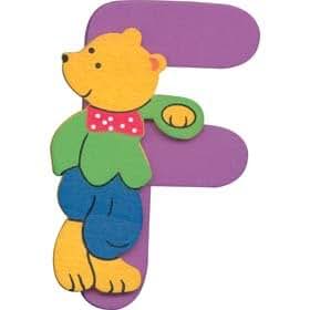 Wooden teddy bear alphabet letter F [Baby Product]: Amazon.co.uk: Toys ...