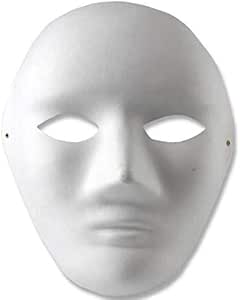 4x FULL FACE MASK, PAINT MASK DECORATE PLAIN MASKS white mask: Amazon ...