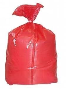 Case of 200 Red Laundry Bags with Soluble Dissolving Strip: Amazon.co ...