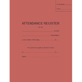 School Attendance Register (A4) S028: Amazon.co.uk: Office Products