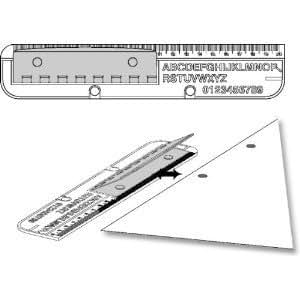 Helix Filapunch File Ring Binder Ruler With Hole Punch & Stencil ...