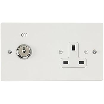MK Metalclad Plus K2435 ALM 1-Gang 13 amp Key-Operated Socket: Amazon ...