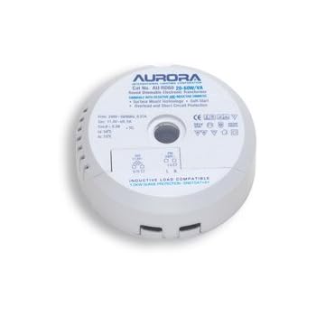 AU-RD105 35-105W/VA Round Dimmable Electronic Transformer: Amazon.co.uk ...
