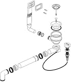 Blanco Ablaufgarnitur 3,5" mit Exzenterbedienung und Überlauf oval kpl ...