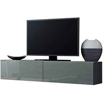 Jadella TV Board Lowboard Migo Hängeschrank Wohnwand (Grau Matt/Grau ...