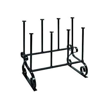 Wellington Boot Rack - Black - Metal - Indoor and outdoor - Holds six ...