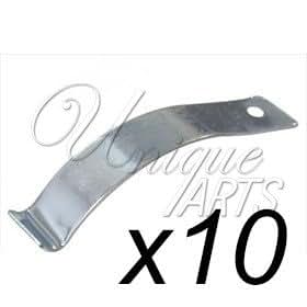 10 x LARGE SPRING CLIPS & SCREWS - HOLDS CANVAS INTO PICTURE FRAME 46mm ...