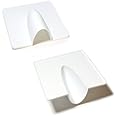 Qty 2 - White External Brick Buster Plate - Cable Outdoor Wall Entry ...