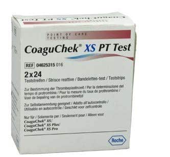 CoaguChek XS PT Test Strips, 2 x 24 Pieces : Amazon.co.uk: Health ...