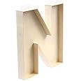 Handmade Unfinished Wood Shaped Letter N, Fillable Letter Box A-Z ...