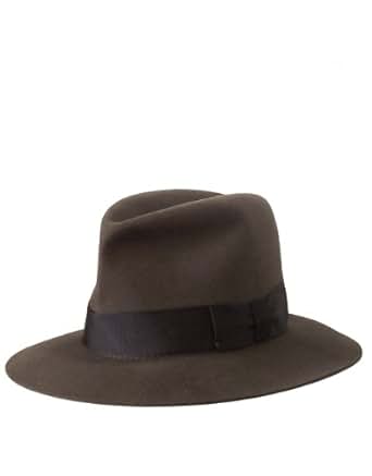 Herbert Johnson Poet Fur Felt Fedora Hat, Light Sable Brown (55cm ...