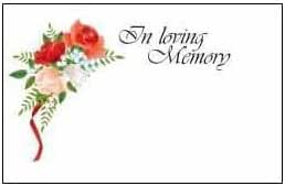 Roses - In Loving Memory Card : Amazon.co.uk