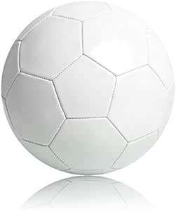 Plain White Unbranded Football Ball - Unprinted Size 5 32 Panel ...