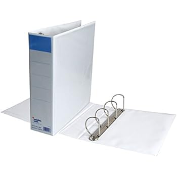 Hermes A4 80mm 2D-Ring Heavy Duty Polypropylene BoxFile - Black: Amazon ...