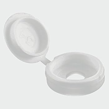 SCREW CAP CUP WASHER HINGED COVER WHITE FOR No. 6 & 8 SCREWS ( pack 100 ...