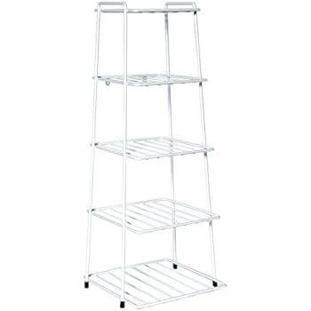 Delfinware White 5 Tier Saucepan Stand: Amazon.co.uk: Kitchen & Home