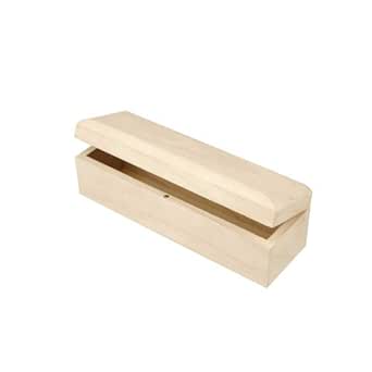 CREATIV 577330 1-Piece Wooden Oblong Box Magnetic Catch Lift Up Lid ...