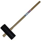 15lb Heavy Duty Paving Maul - Rubber Head Mallet/Hammer, Hardwood Shaft ...