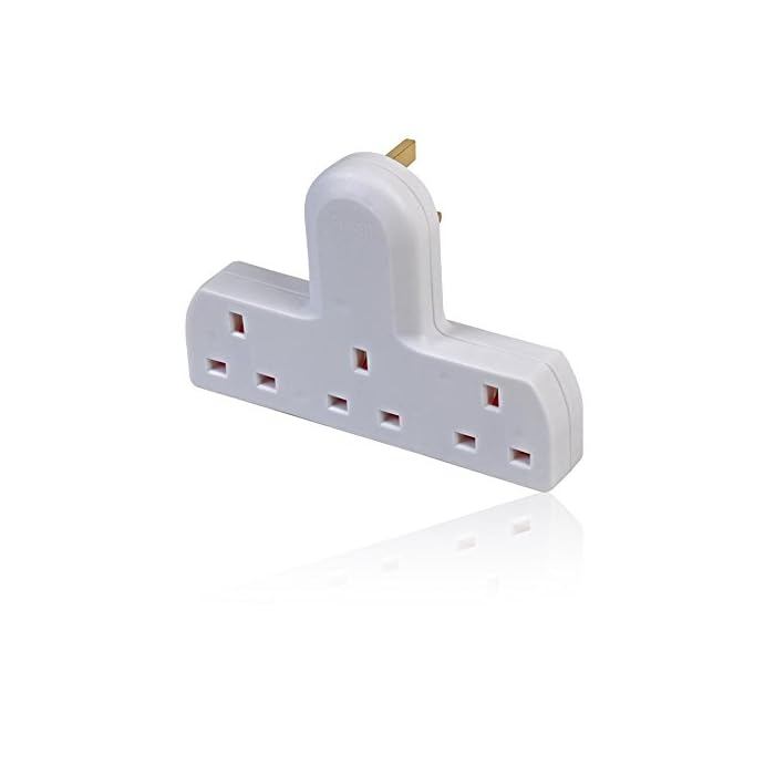 CDL Micro 3 Way/Triple UK Mains 3 Pin 250v 13Amp Adapter Plug/Socket ...