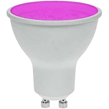 Pro-Lite 7w GU10 LED Light Bulb Magenta Coloured Twist And Lock Non ...