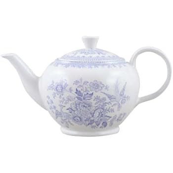 Burleigh Dark Blue Calico Teapot Large 1 litre: Amazon.co.uk: Kitchen ...